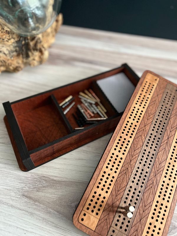 Cribbage Board, Cribbage Board with Storage, Custom Cribbage Board ...
