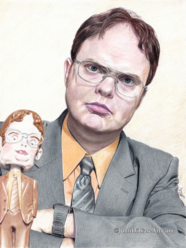 how to draw dwights glasses