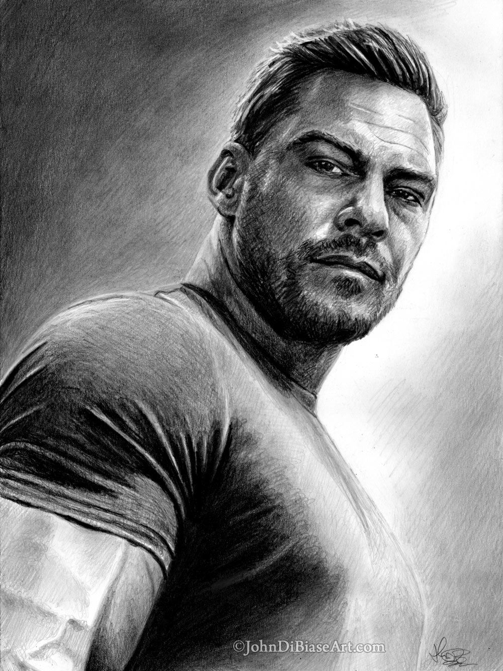 Jack Reacher (Alan Ritchson) Drawing Print