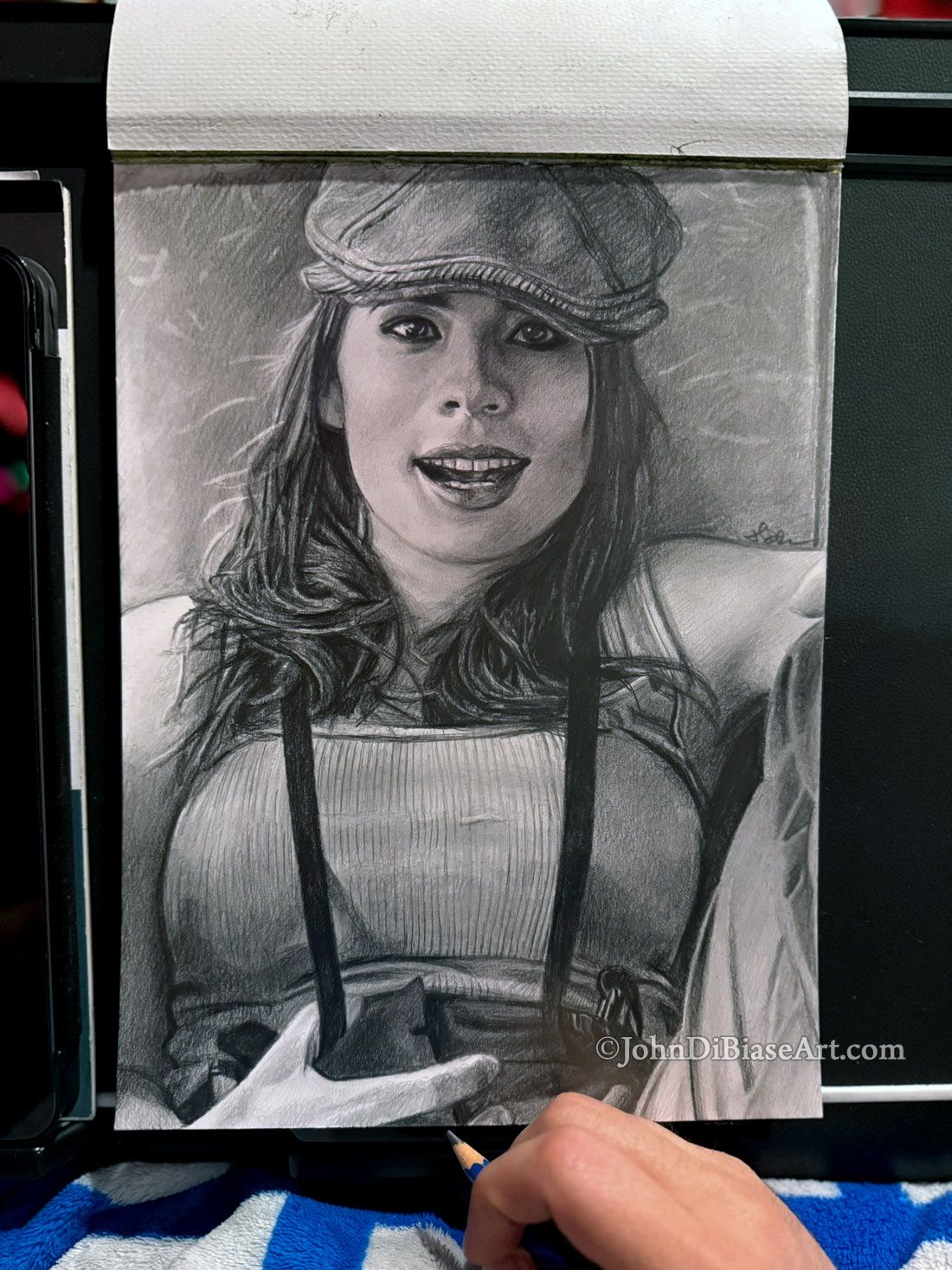 Hayley Atwell ORIGINAL Pencil Drawing 9 x 12