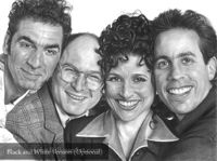 Seinfeld Group Drawing Print - Kramer, George, Elaine and Jerry
