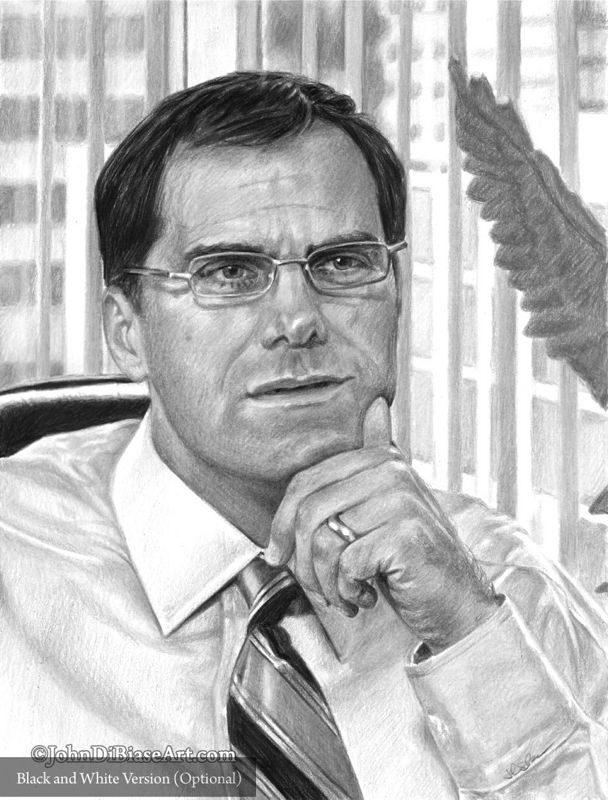 David Wallace (Andy Buckley) from "The Office" Drawing Print