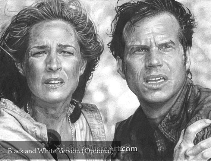 Colored Pencil Drawing Print of Helen Hunt and Bill Paxton from the ...