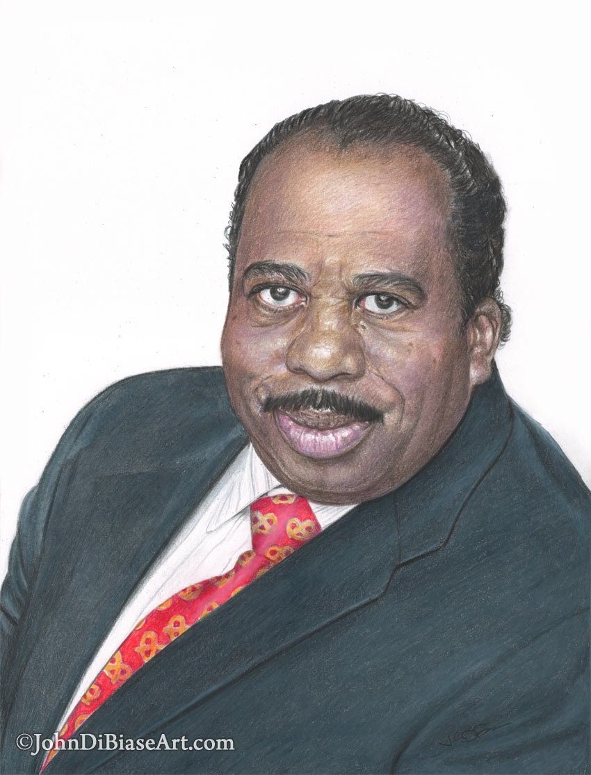 Stanley Hudson from "The Office" (Leslie David Baker) Drawing Print