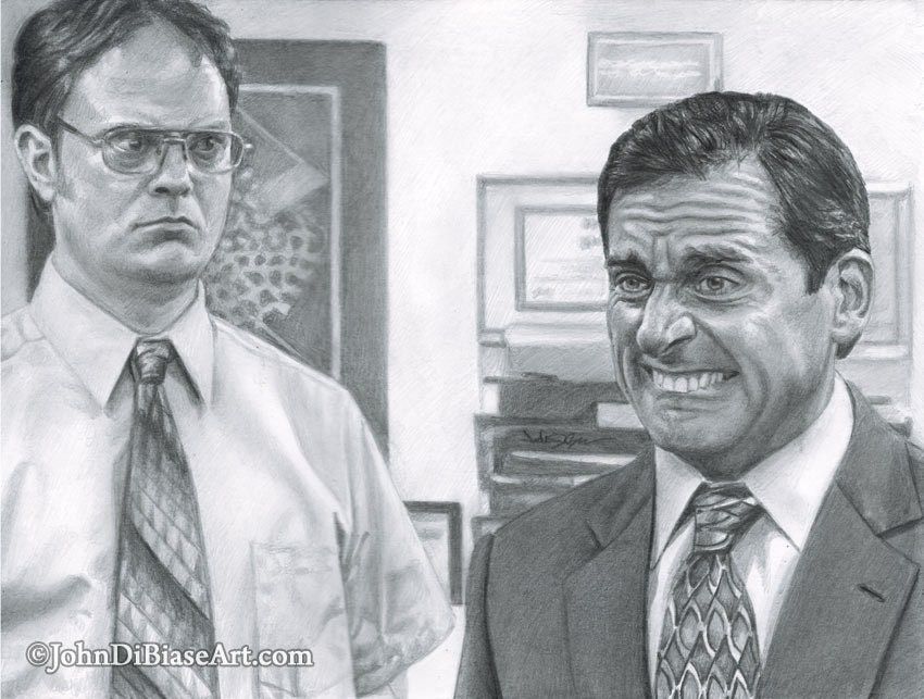 Dwight and Michael from "The Office" (Rainn Wilson and Steve Carell ...